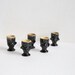 Set of 5 Vintage Ceramic Shot Glasses With Devils Faces Earthenware Cup ...