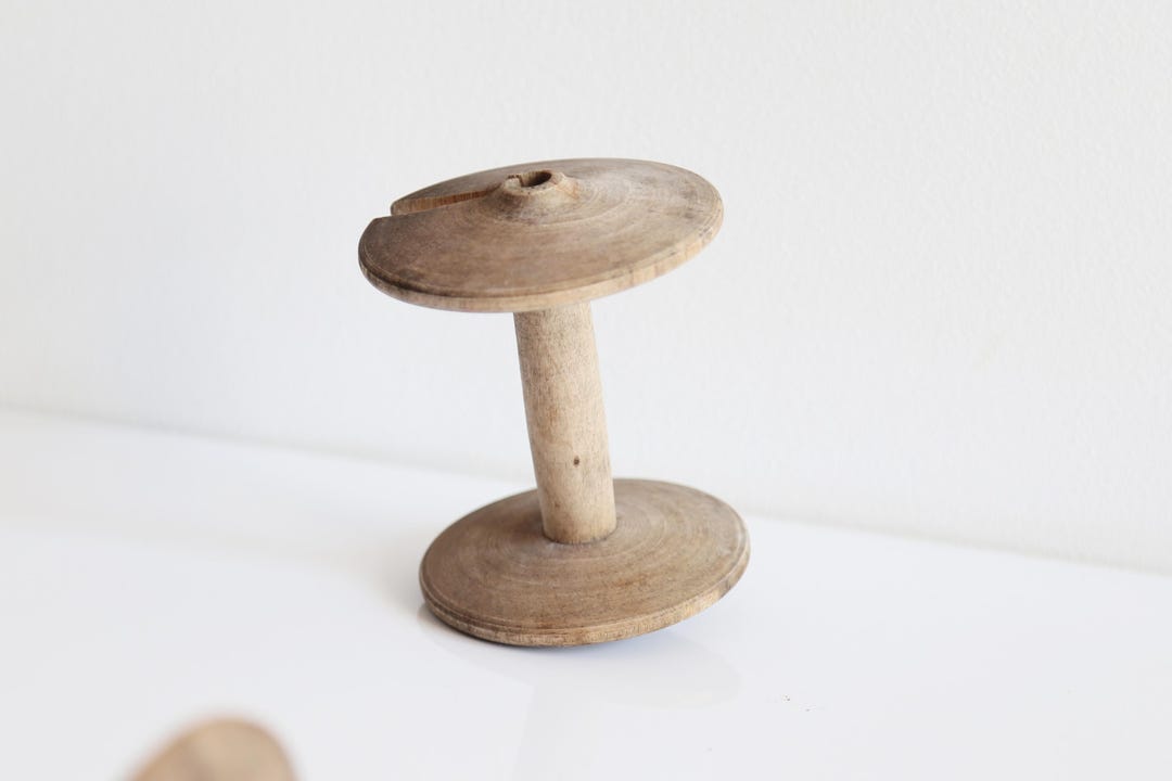 Antique Wood Spool Weaving Machine Bobbin Memorabilia Antique Textile ...