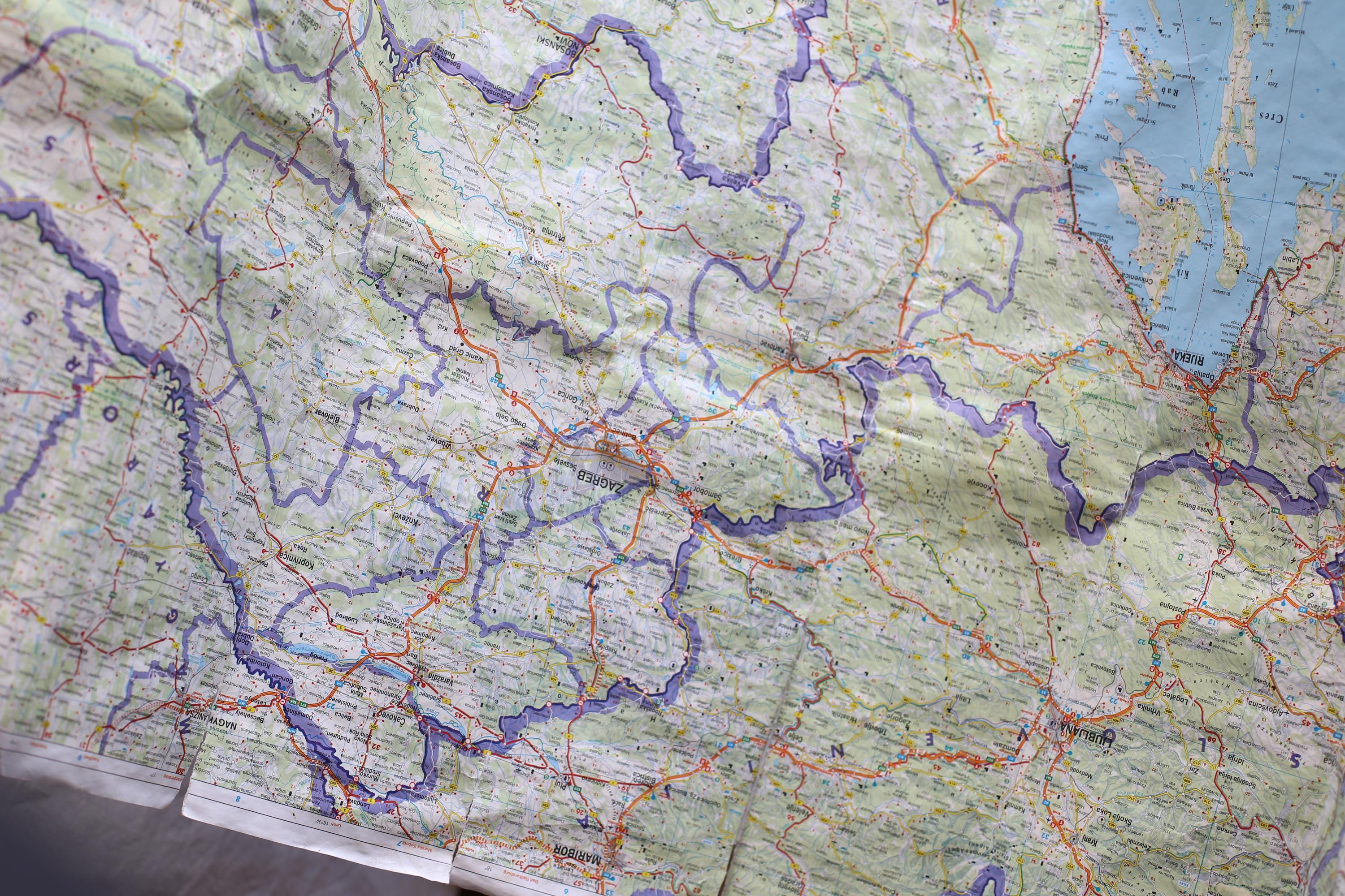 Paper Map Lot 5pc – Wrinkled & Weathered for Junk Journals ...