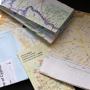 Paper Map Lot 5pc – Wrinkled & Weathered for Junk Journals ...