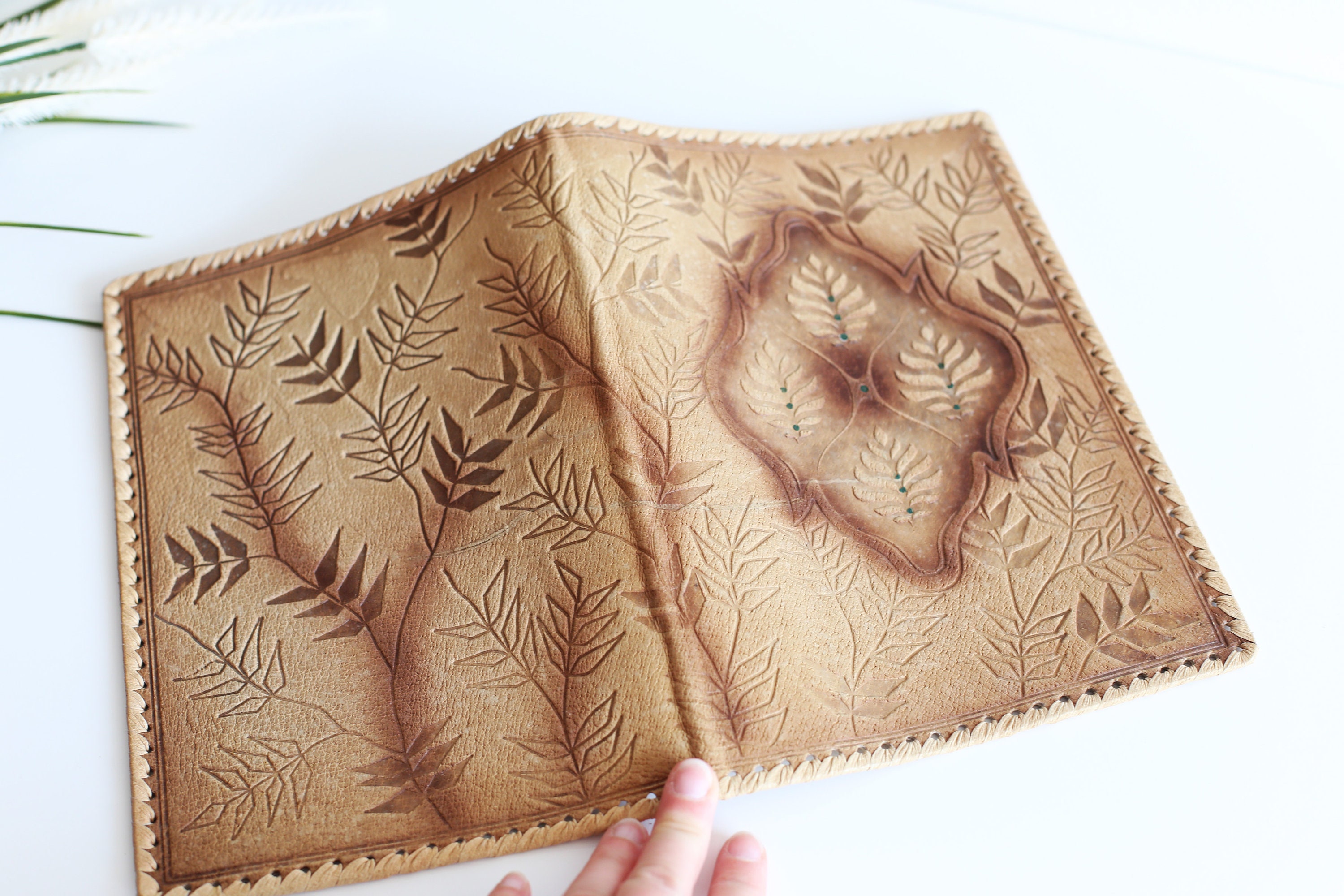 Embossed Leather Book Covers A5 Size for Books and Notebooks Leather ...