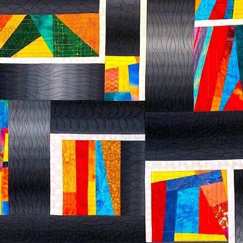 Art Quilt Batik Watercolor Abstract Quilted Wall Hanging | Etsy