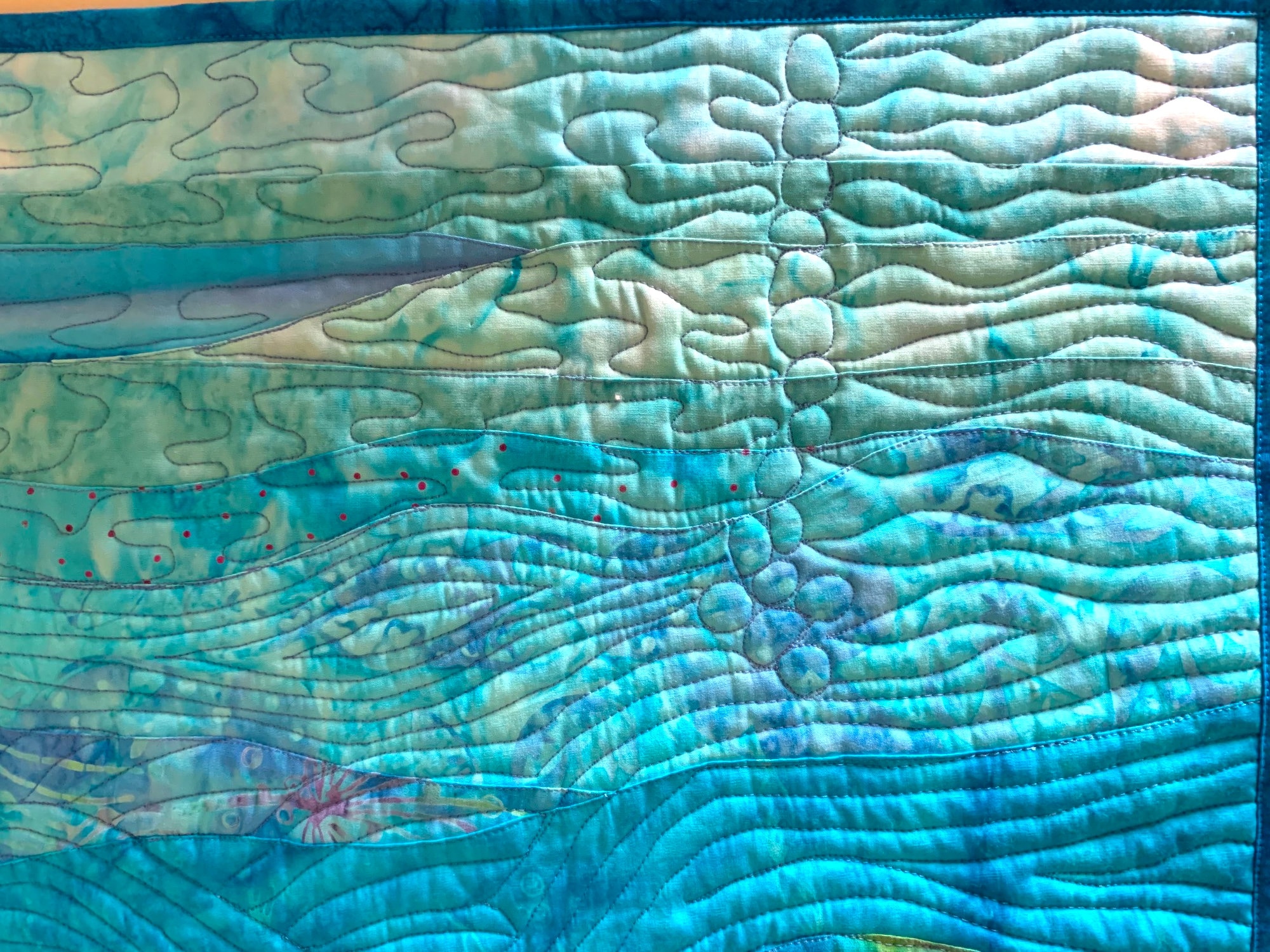 Art Quilt Ocean Colors Contemporary Landscape Wall Quilt | Etsy