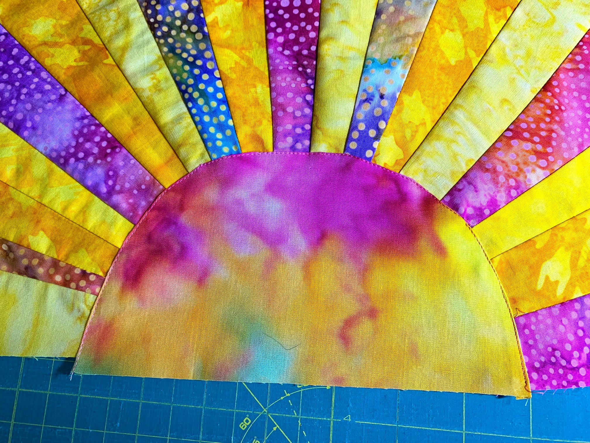 Landscape With Sun Quilt Tutorial: Curved Piecing (PDF Pattern) - Etsy