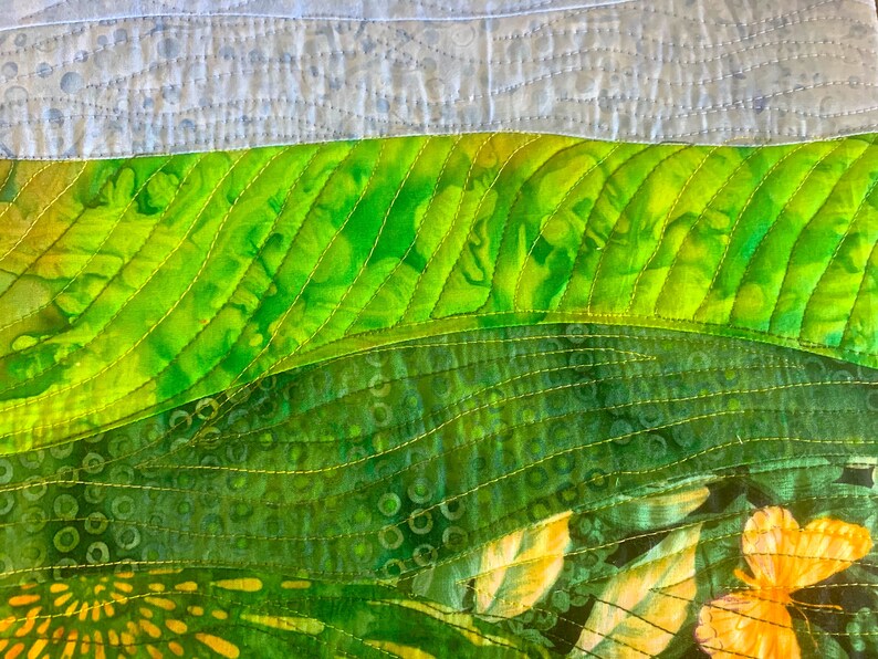 Custom Order 3 Small Landscape Quilts, Small Canvas Mounted Wall ...