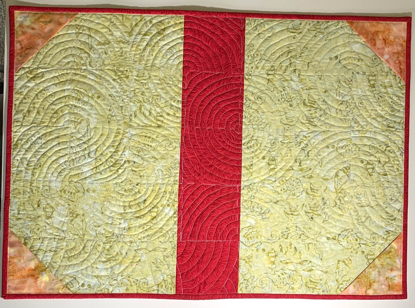 Abstract Art Quilt Circles and Curves Modern Quilted Wall - Etsy