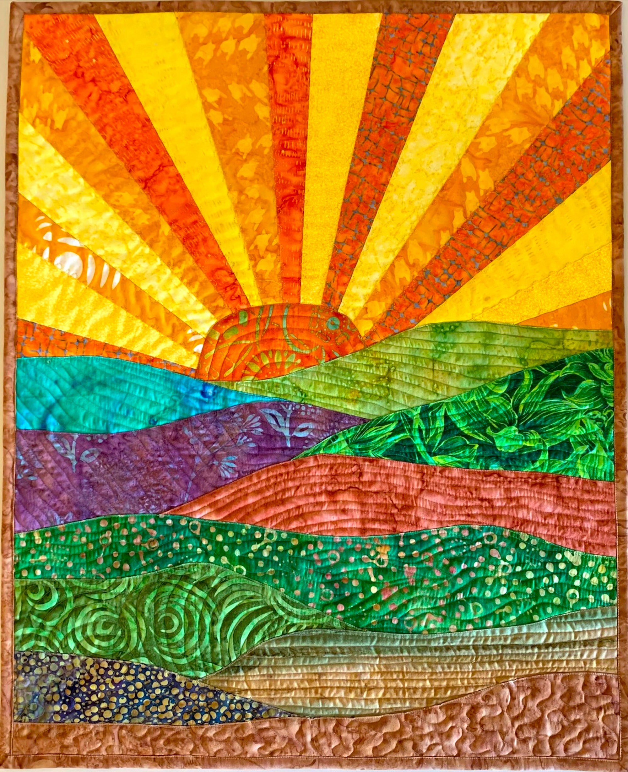 Sunset In Hills Drawings