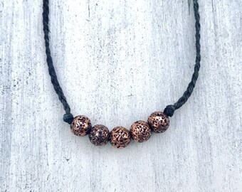 Copper bead necklace | Etsy