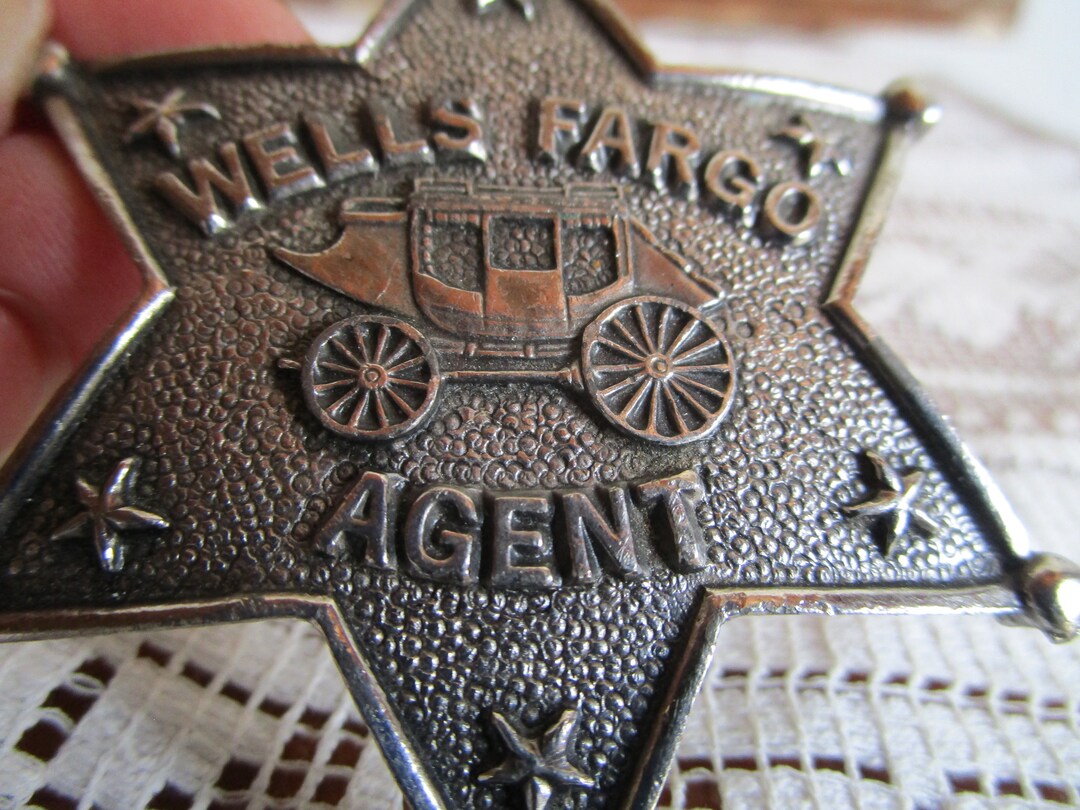 1960s Wells Fargo Agent Star Pin Badge. 2 Plus Inches, Six Point Star ...