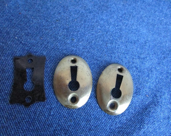 Mid-century Gold Tone Keyhole Plates: Drawer Escutcheon Covers - Etsy