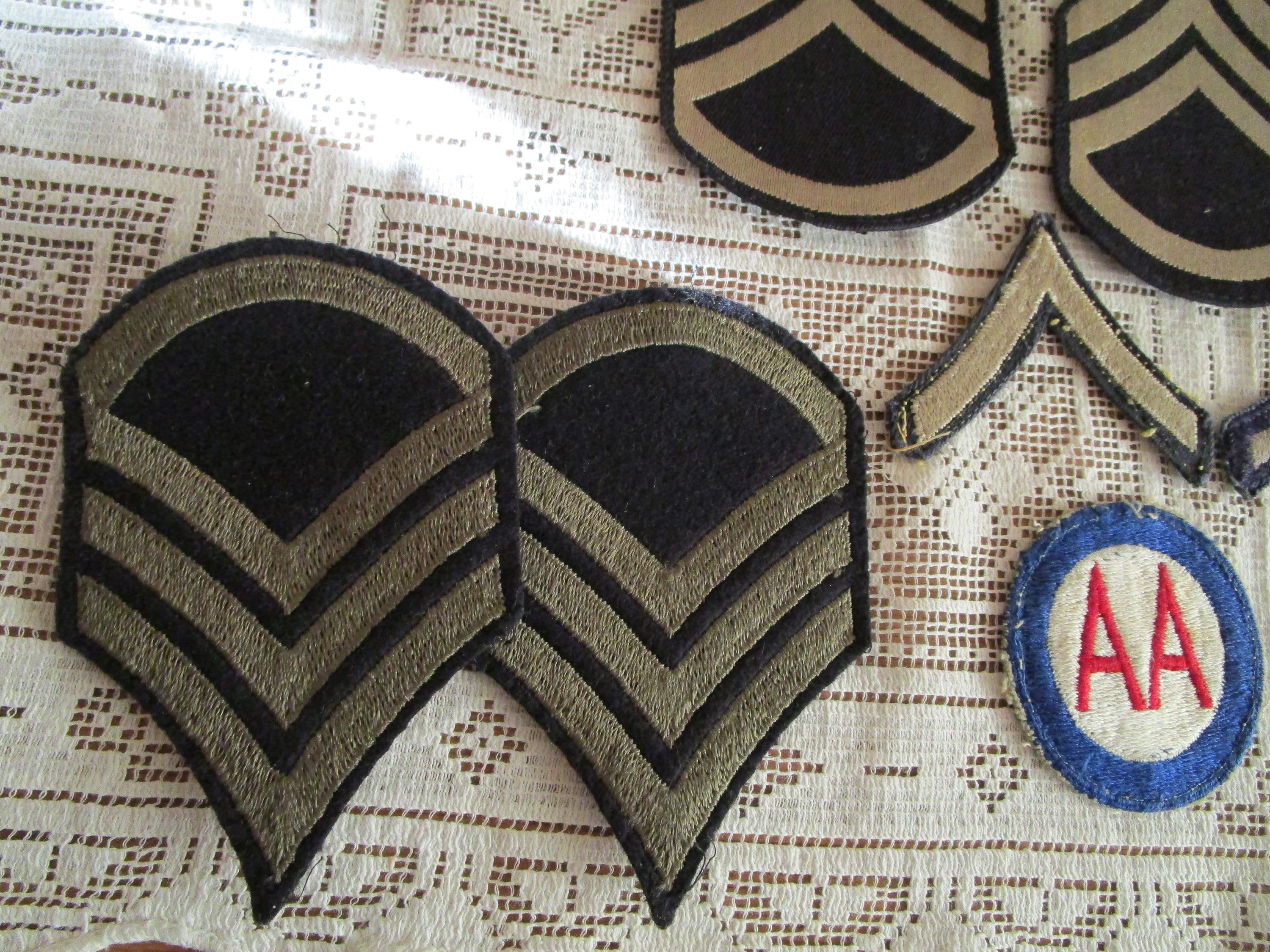 WWII Army Patches. Army Sergeant Tech Private Stripes - Etsy