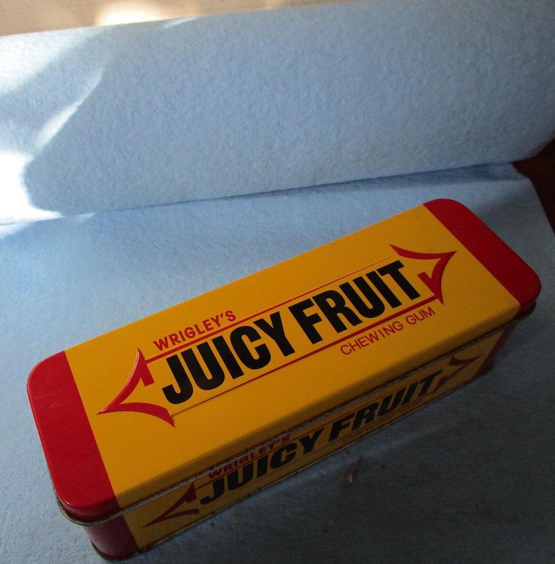 Juicy Fruit Tin, Vintage Early 2000s Tin. 6.5x2x2 Inch Box for Pencils ...