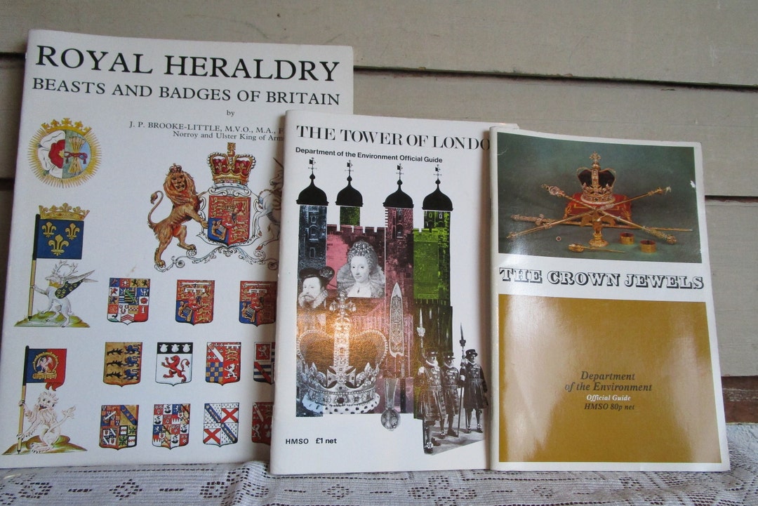 Royal Heraldry, Crown Jewels, Tower of London Guide Books Vintage 1980s ...