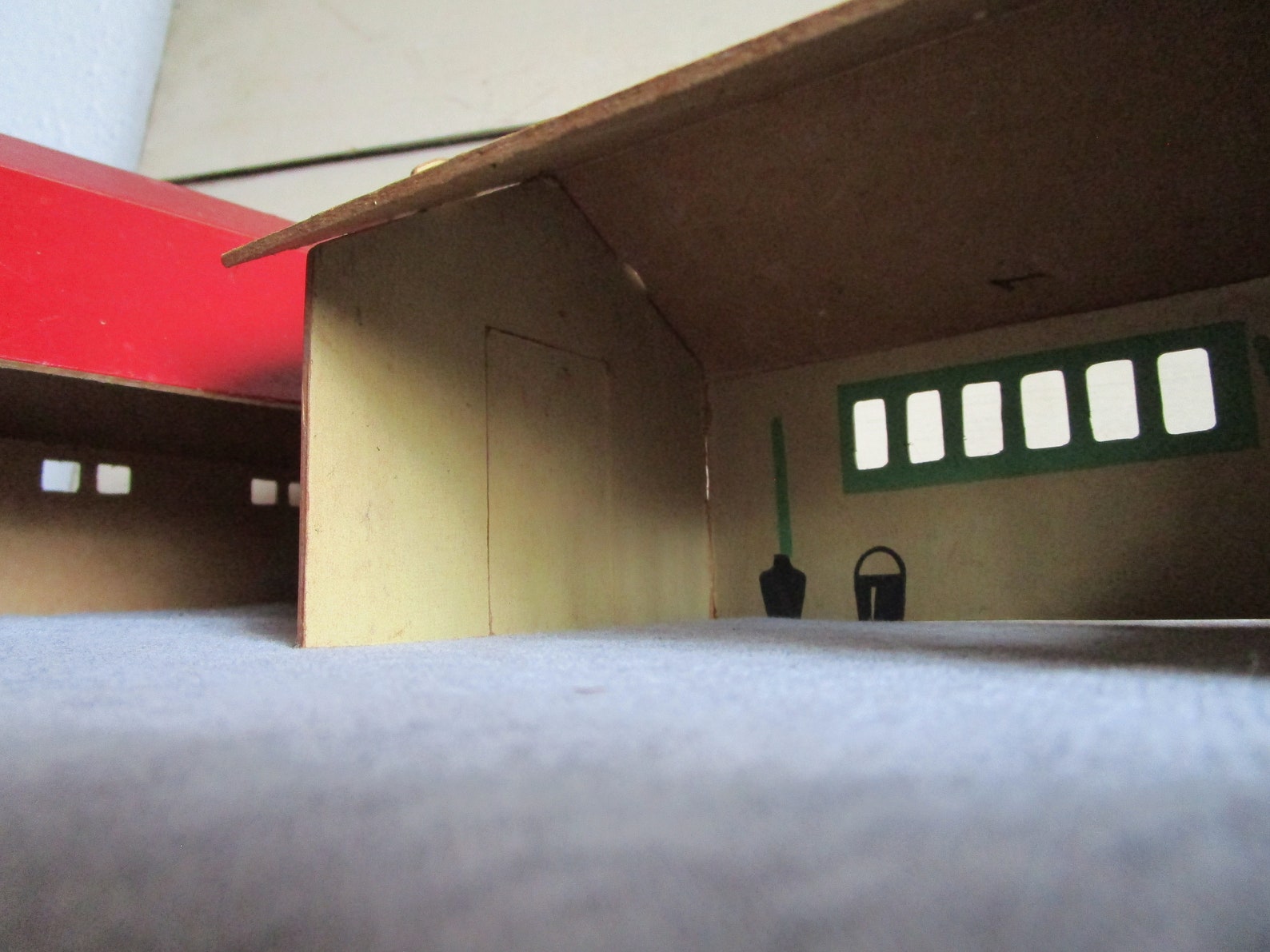 Vintage Barnyard Cardboard Barns. 1940s Diorama Play Set Toy Farm Barns ...