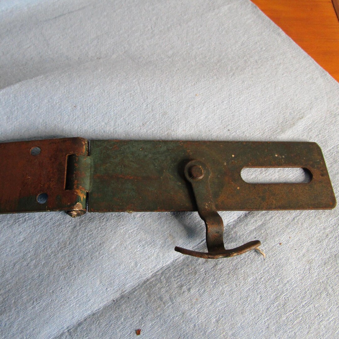 Vintage Hinge With Slot and Swinging Latch. Gate or Box Latch That ...