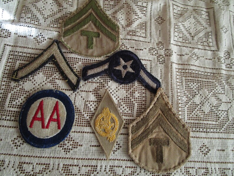 WWII Army Patches. Army Sergeant Tech Private Stripes - Etsy