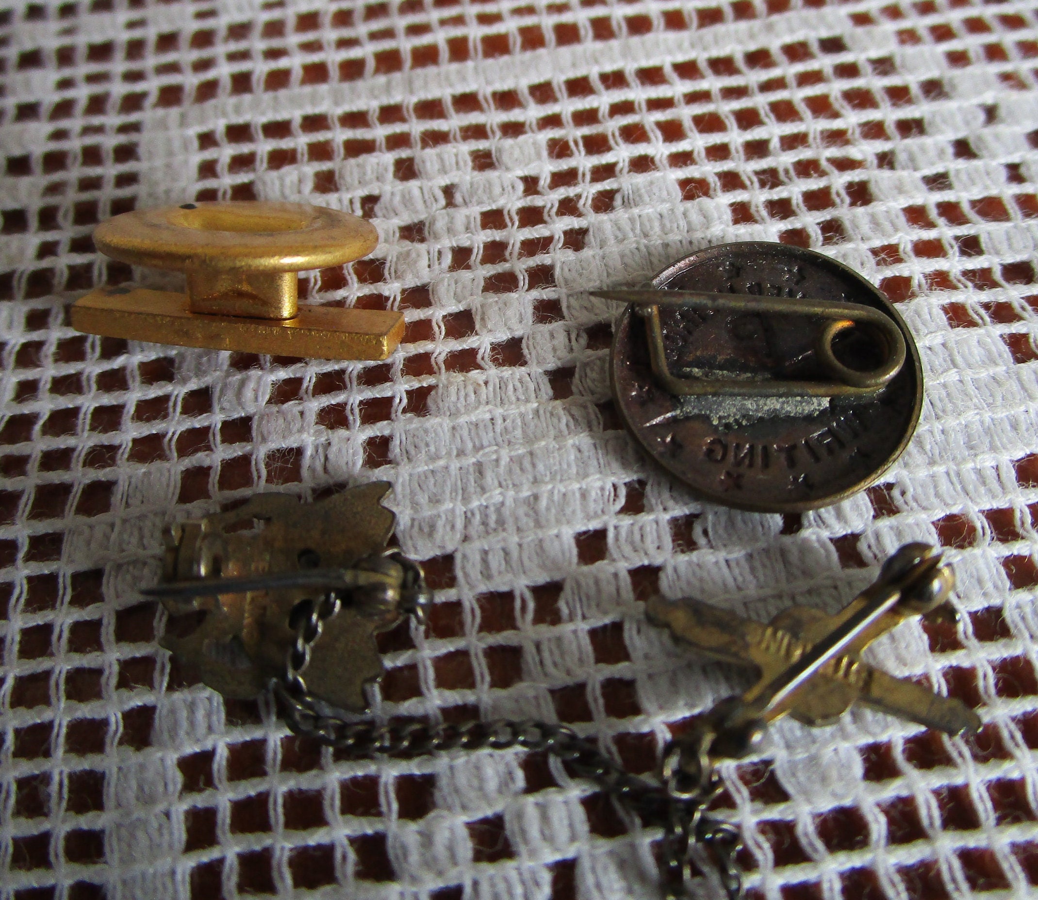 Vintage US Army Collar Pin Lot: Rifle Infantry, Sterling Sweetheart ...