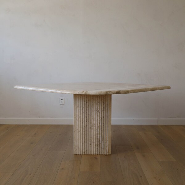 Travertine Dining Table - Etsy
