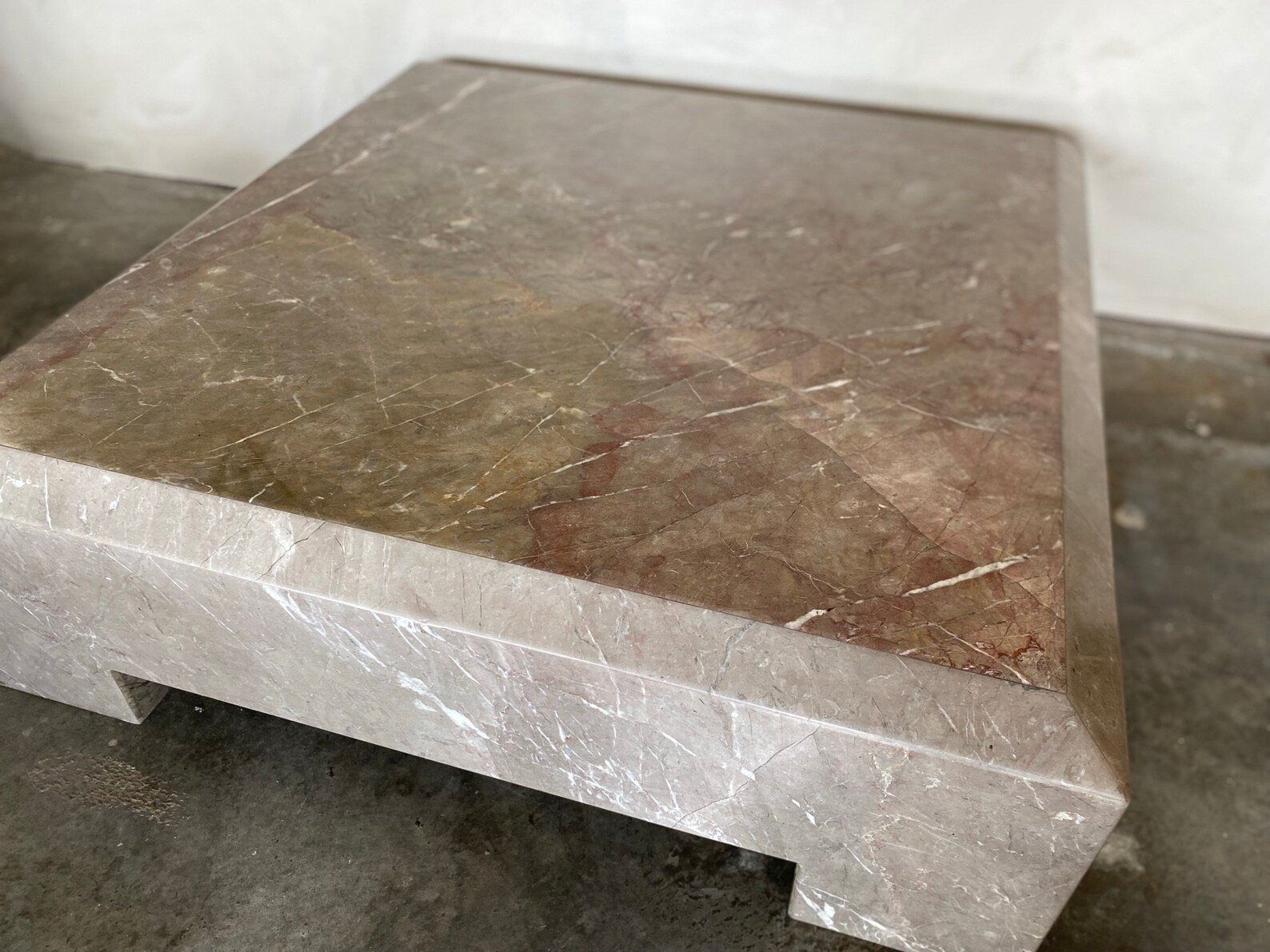 Vintage Cantoni Marble Coffee Table MCM Postmodern Minimalist Art Deco ...
