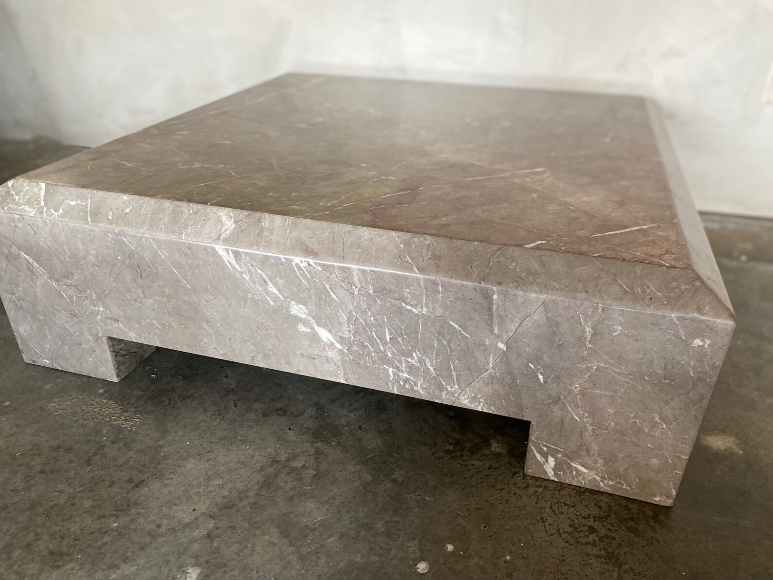 Vintage Cantoni Marble Coffee Table MCM Postmodern Minimalist Art Deco ...