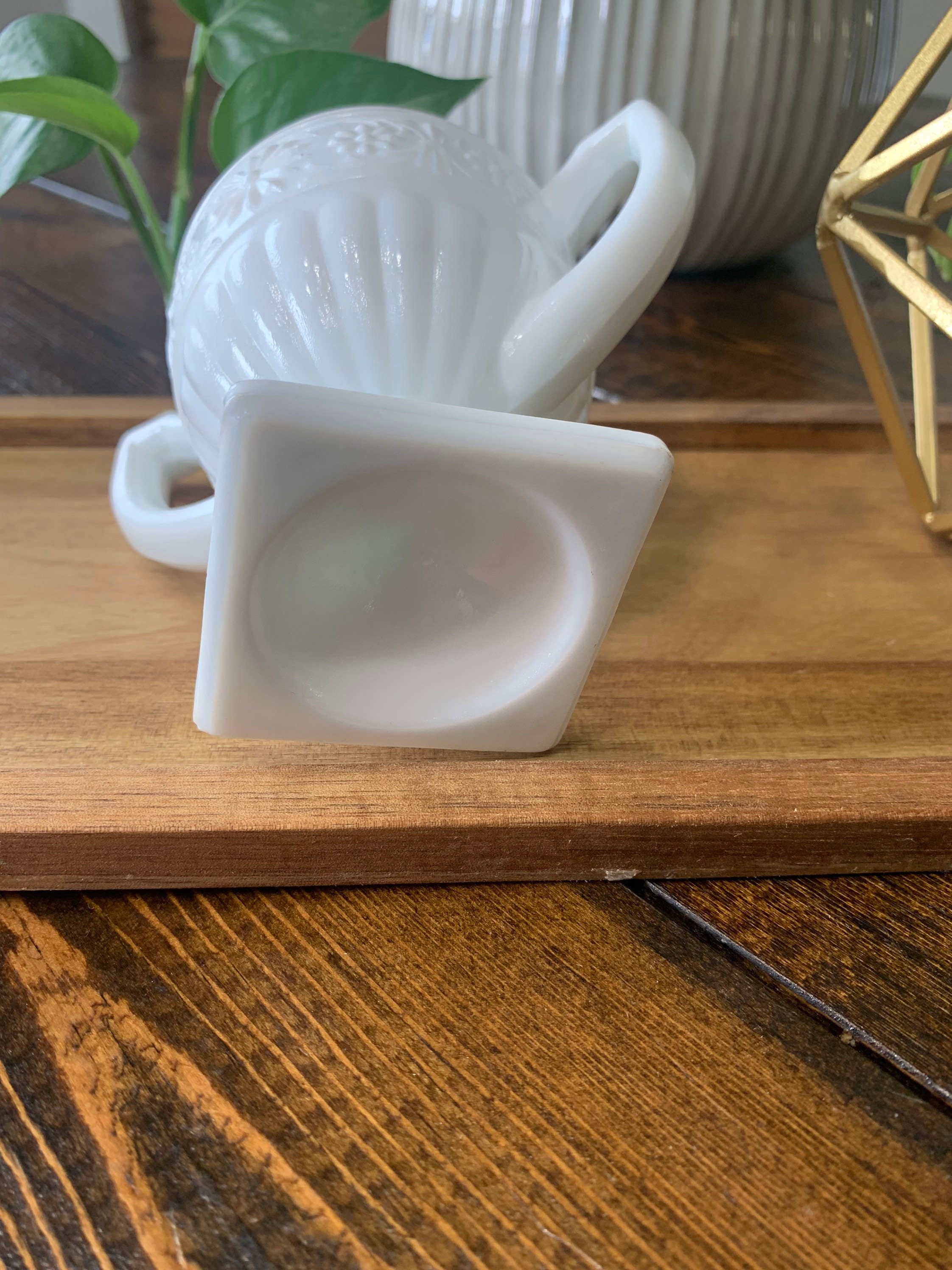 Vintage 1960s Indiana Glass Milk Glass Daisy Embossed Trophy - Etsy