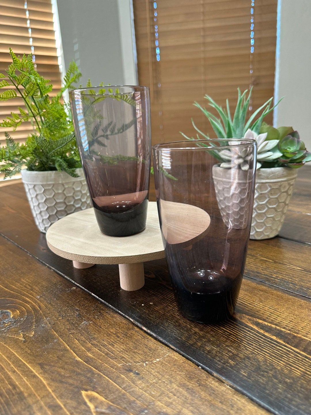 Vintage Amethyst Libbey Drinking Glasses Set of 2 - Etsy