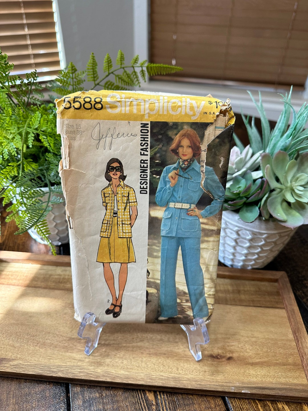Vintage 1973 Simplicity 5588 Shirt-jacket Skirt and Pants Sewing ...