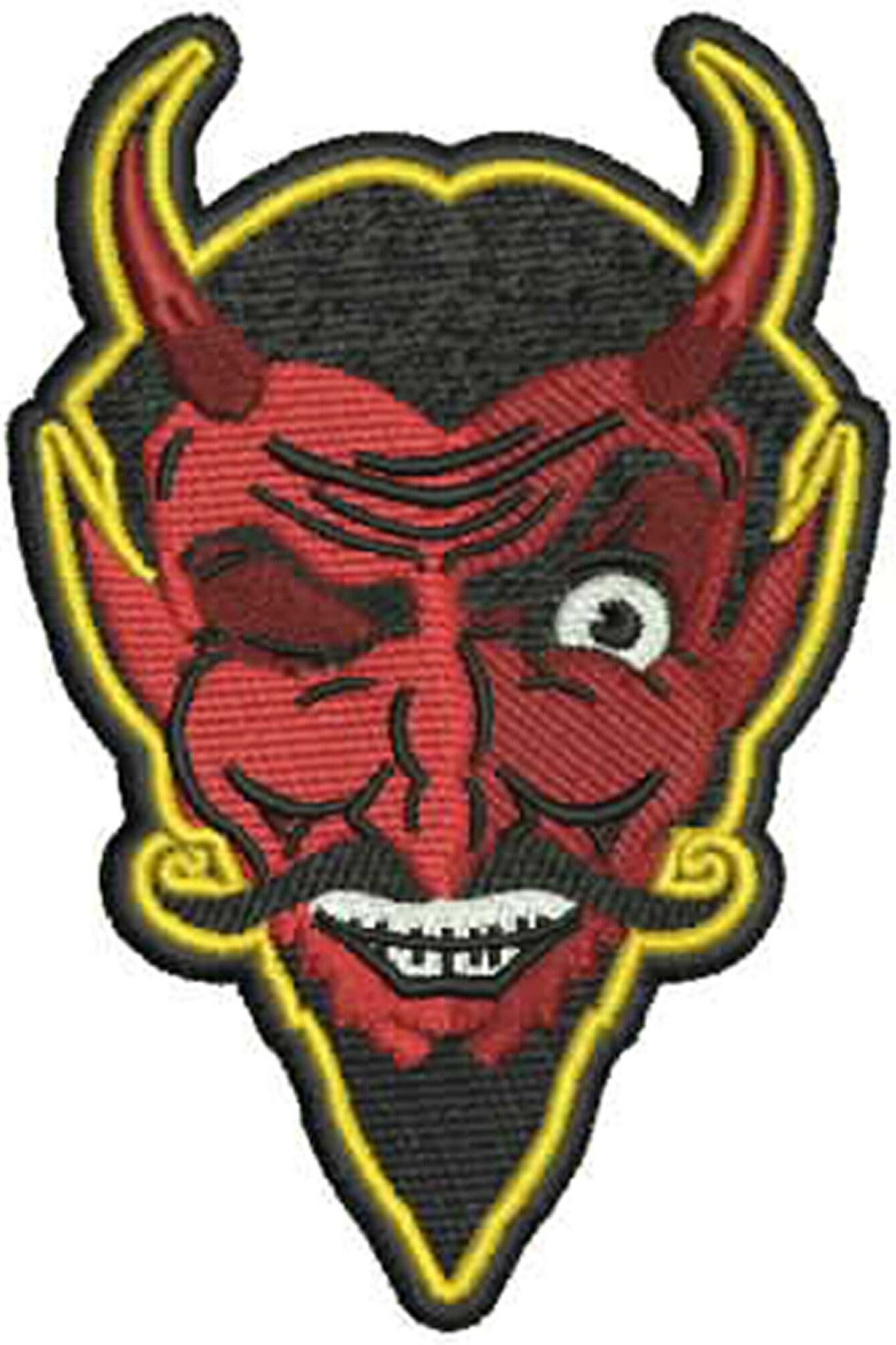 Devil Embroidery Design - Etsy