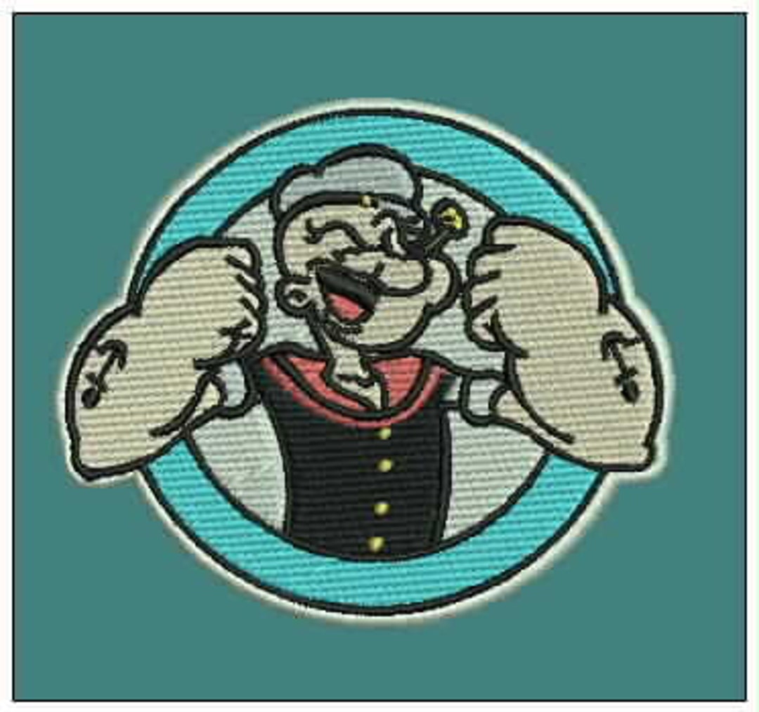 Popeye Embroidery Design - Etsy