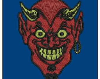 Blue Devil Embroidery Design blue Devil Head Embroidery Design Evil ...