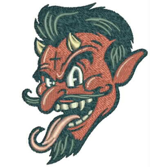 Devil Embroidery Design 1 | Etsy