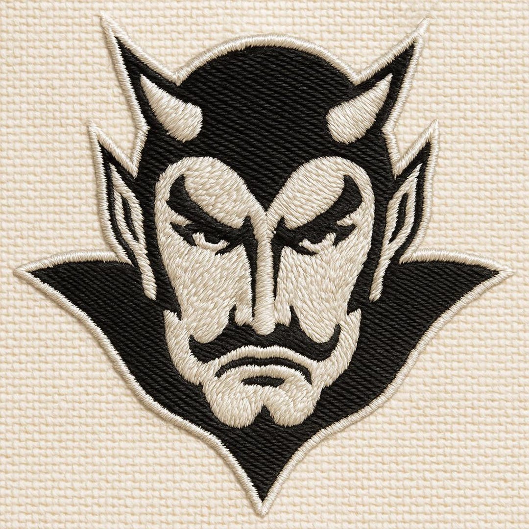 Devil Embroidery Design - Etsy
