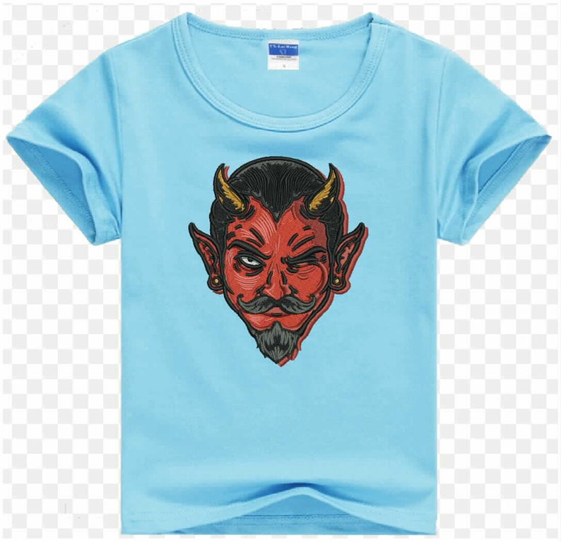 Devil Embroidery Design for Halloween - Etsy