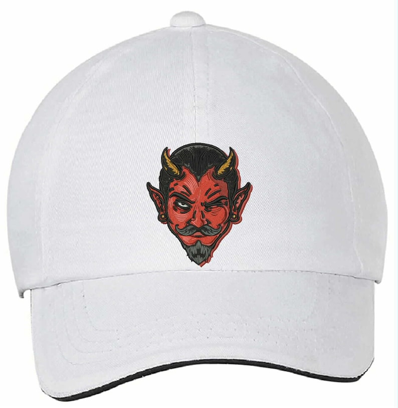 Devil Embroidery Design for Halloween - Etsy