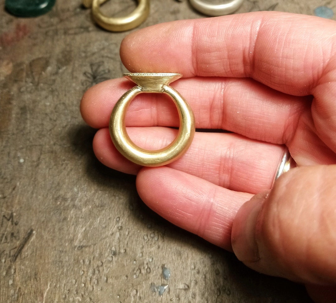 Replica Etruscan Signet Ring, in Bronze or Brass Inspired by Original ...