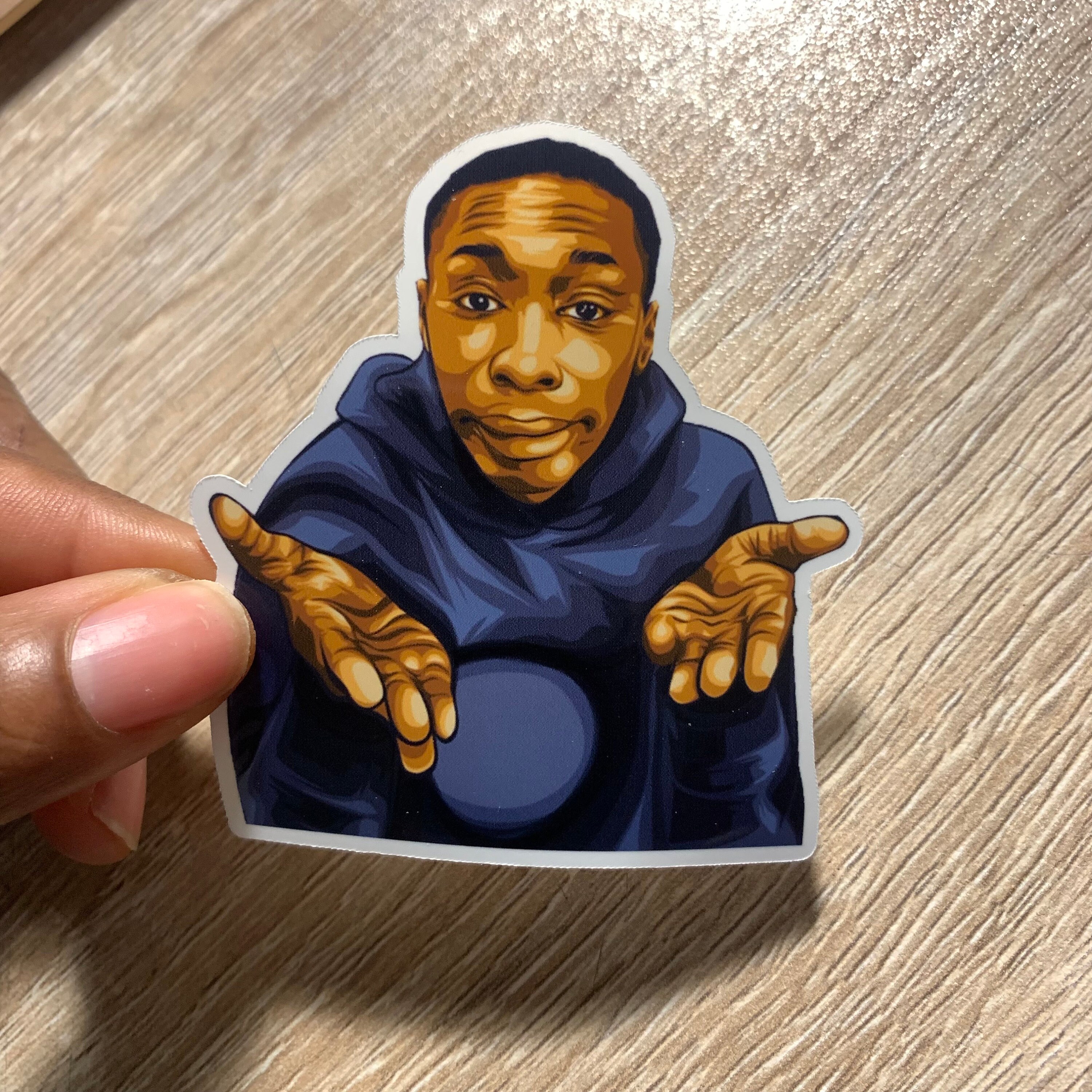 Khaby Lame Sticker, Funny Sticker, Meme Sticker - Etsy