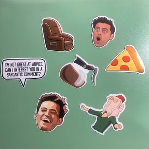Matthew Perry Sticker, Friends Tv Show Sticker, Chandler Bing Sticker ...