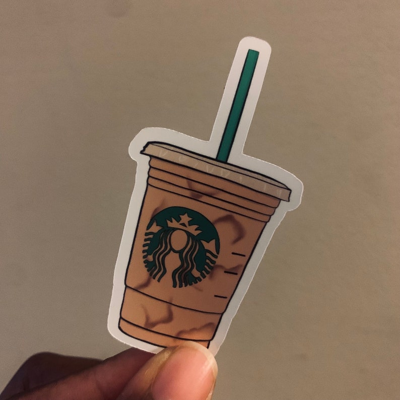Starbucks Coffee Sticker, Pink Drink Sticker, Laptop Decal, Coffeee ...