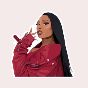 Meg the Stallion Sticker, Album Cover Sticker, Hot Girl Sticker, Laptop ...