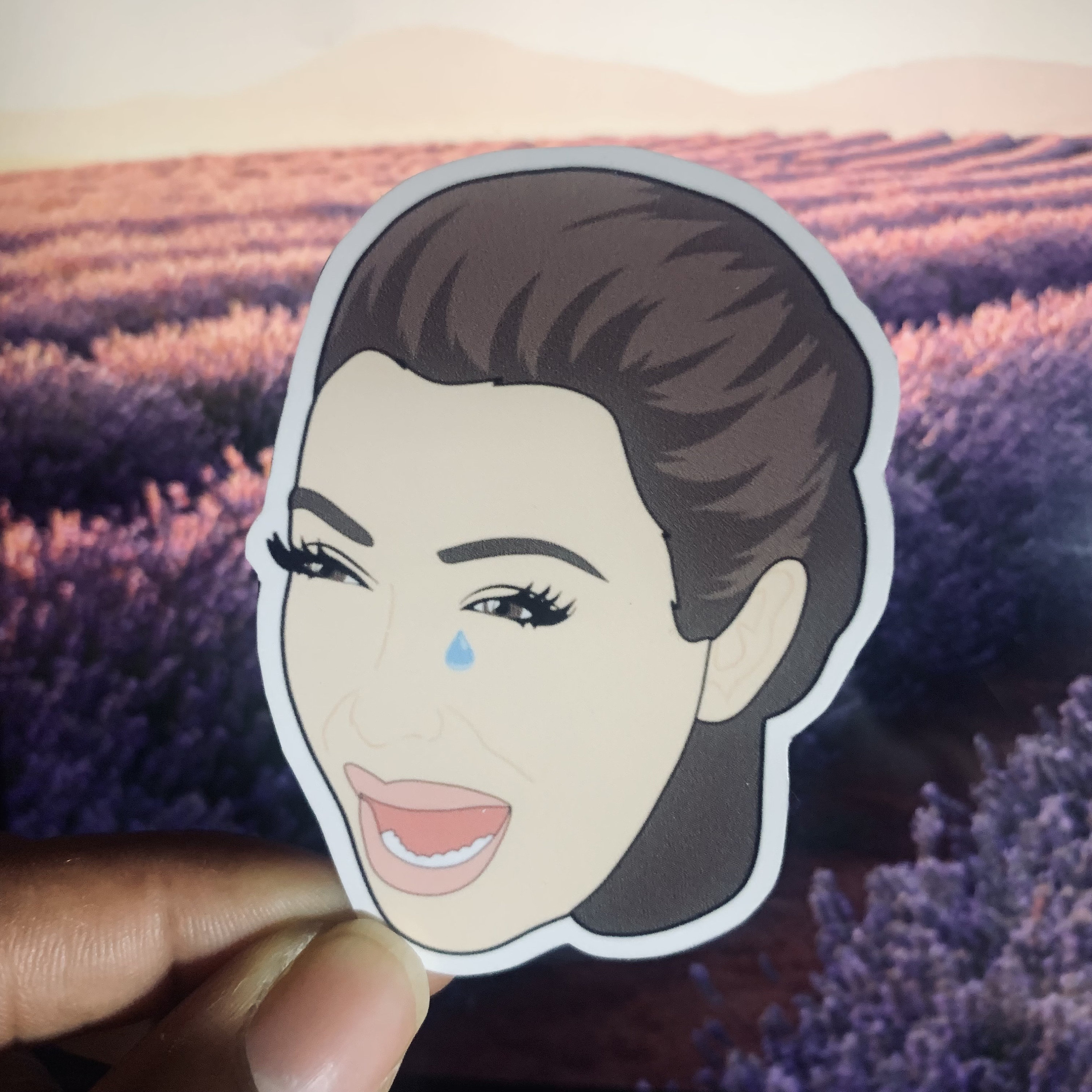 Kim Kardashian Crying Sticker Laptop Decal Kardasian - Etsy