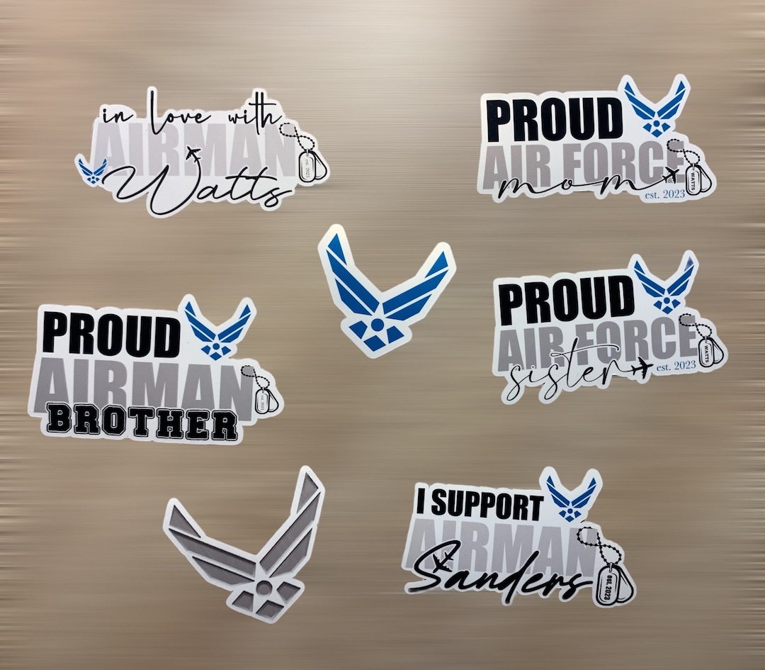 Air Force Support Sticker, Airforce Mom, Air Force Wife, Air Force ...