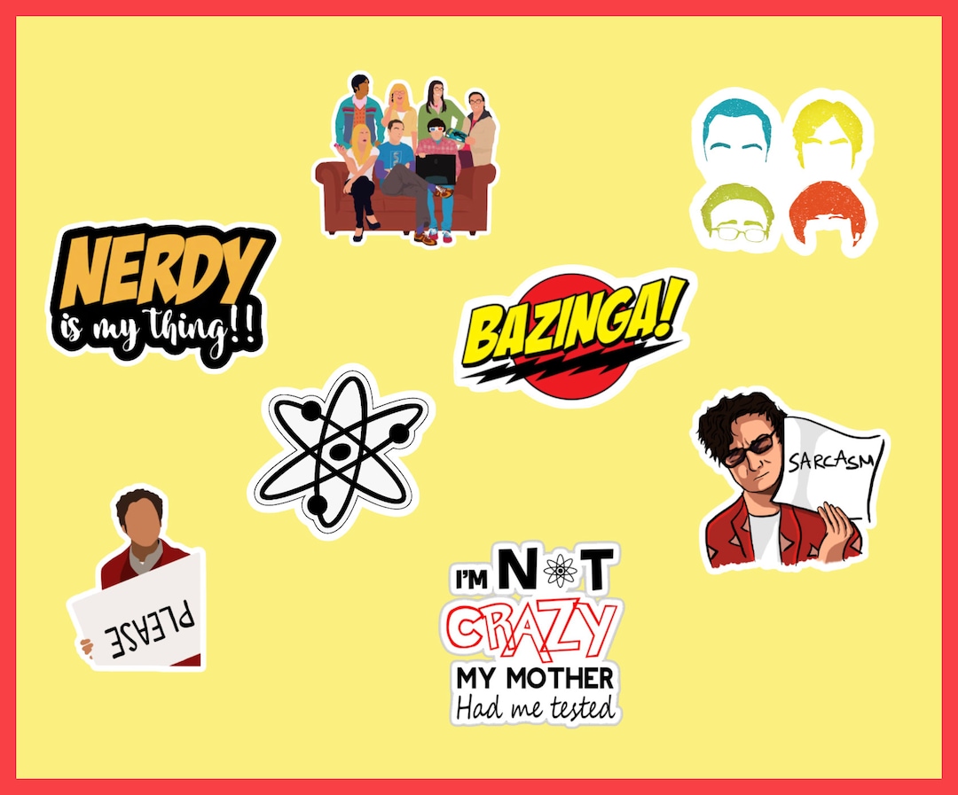 Big Bang Theory Sticker Big Bang Theory Sticker Water Bottle Sticker