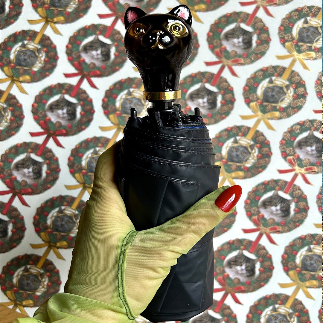 Black Cat Handle Celestial Umbrella - Etsy