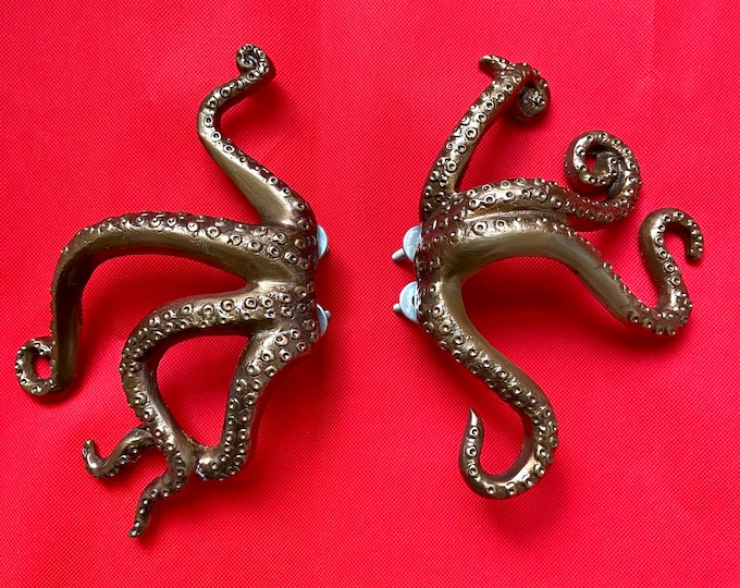 Solid Brass Octopus Squid Tentacle Door Handles - Etsy
