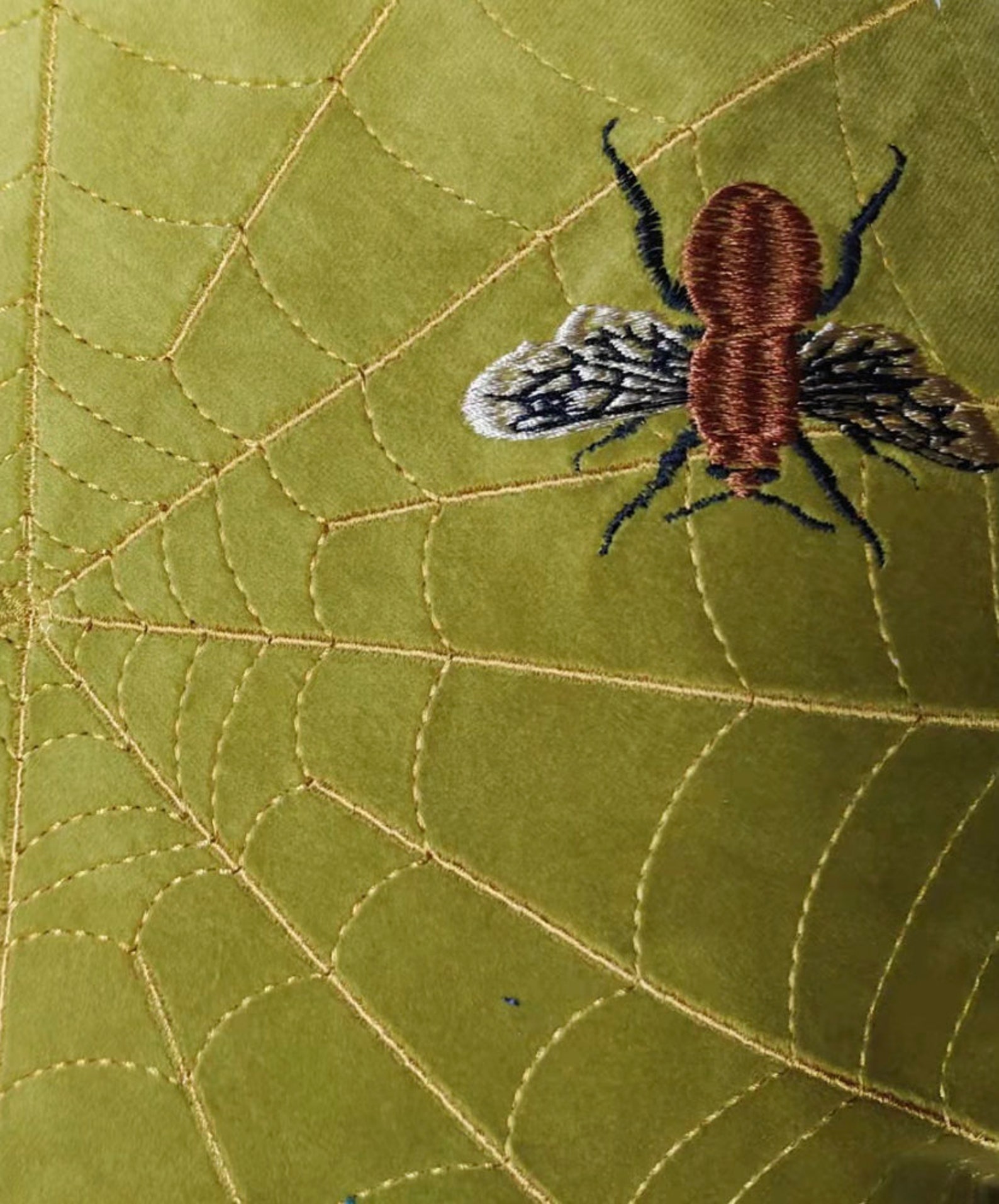 Embroidered Velvet Spiderweb Cushion Pillow - Etsy