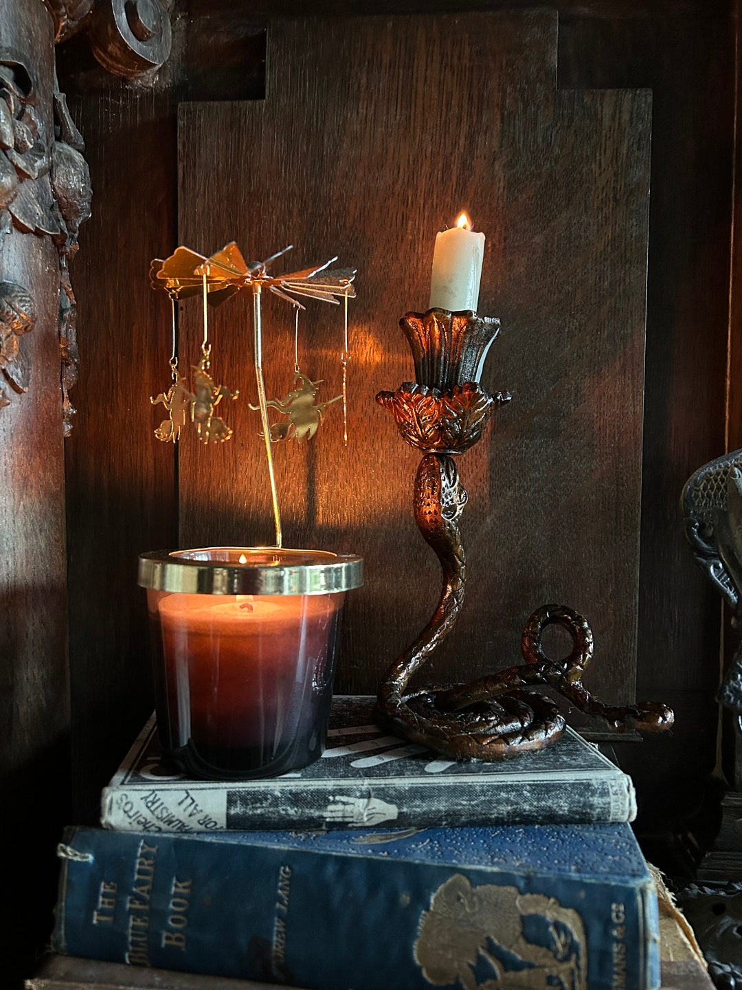 Flying Witch Candle Carousel Topper - Etsy