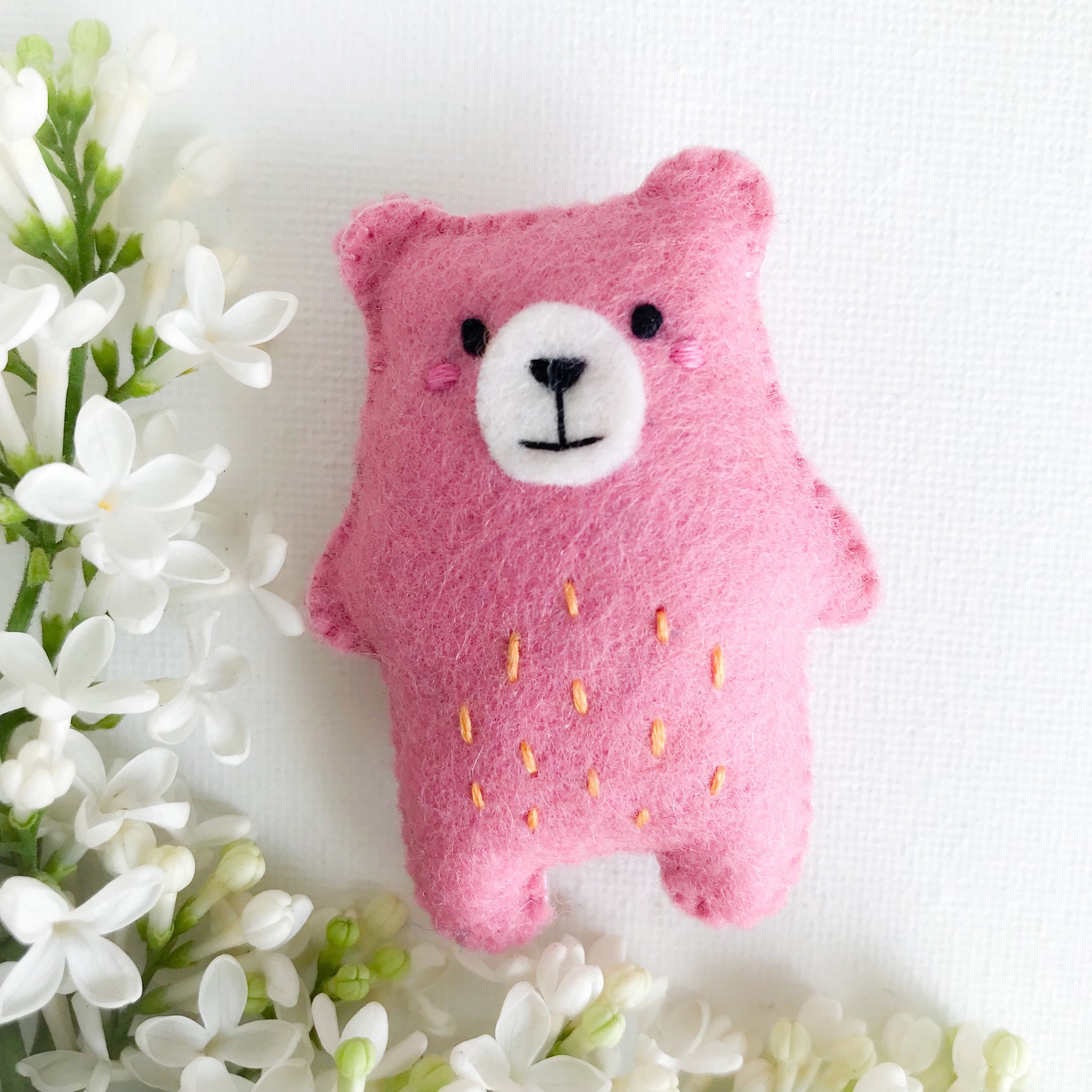 Miniature Teddy Bear Felt Bear Pocket Friend Miniature - Etsy
