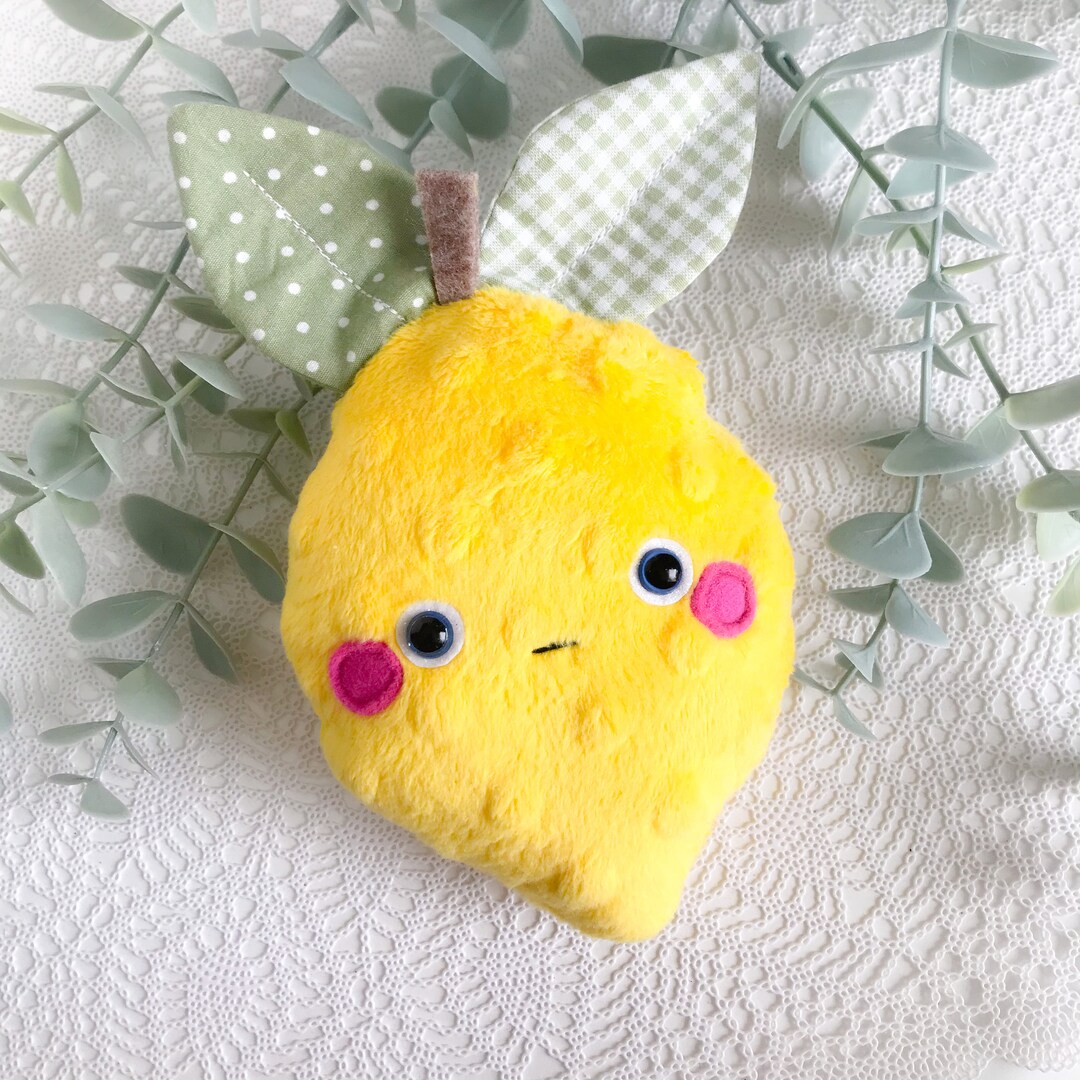 Lemon Plushie Soft Toy, Stuffed Food, Citrus Fruit, Kids Christmas Gift ...