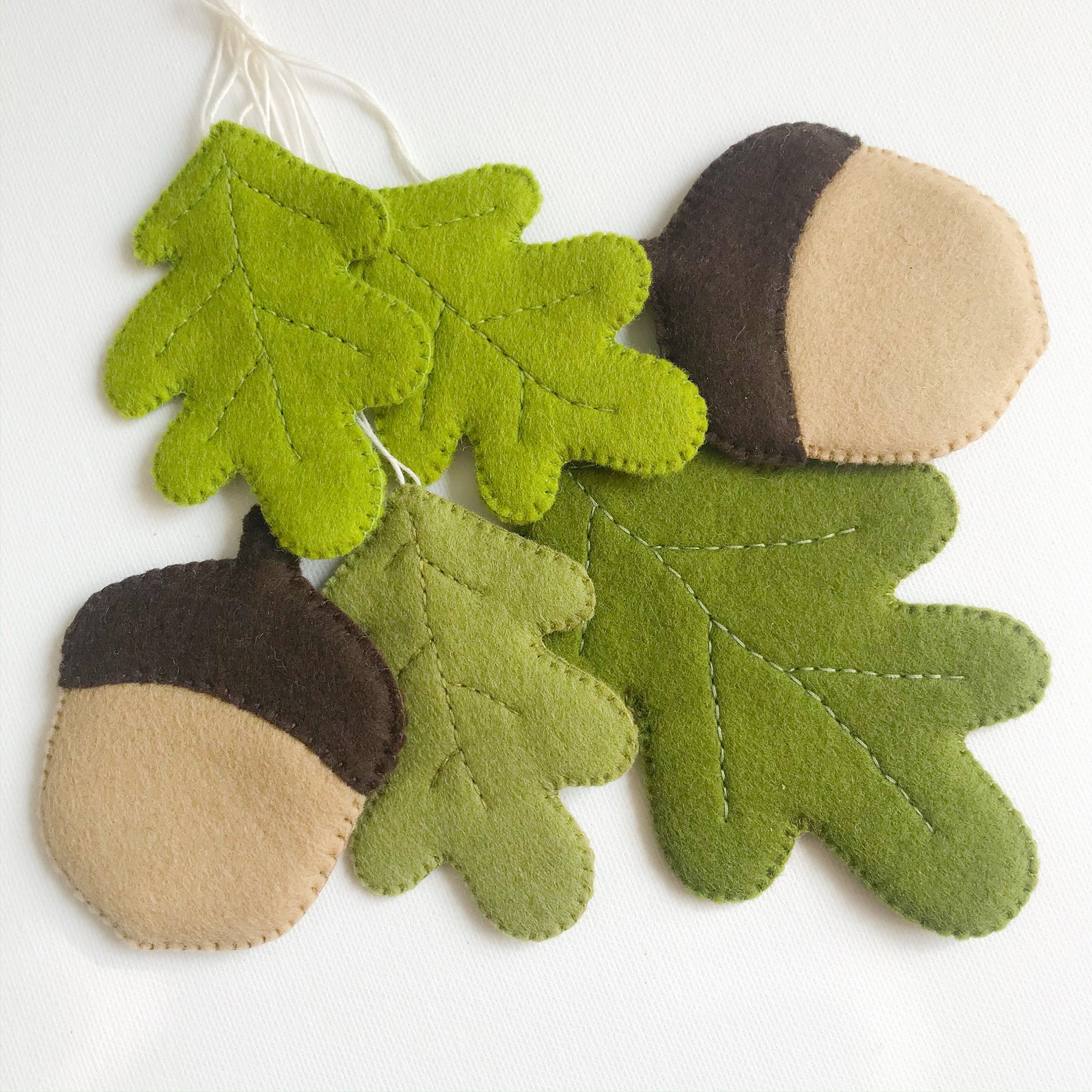 Fall Leaves and Acorns PDF Template Pattern Autumn Felt - Etsy
