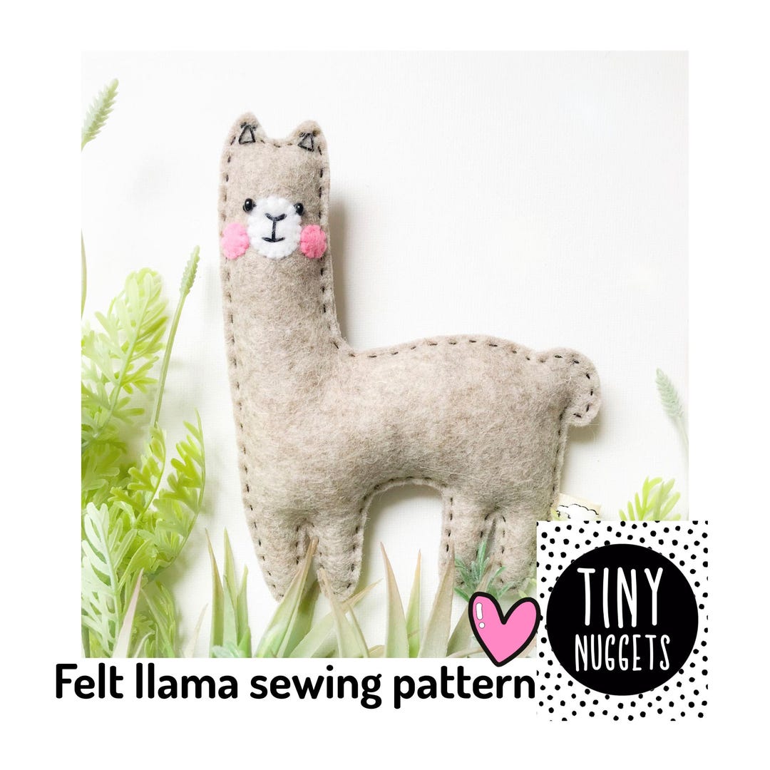 Felt Llama Sewing Pattern: Stuffed Plushie DIY Project (PDF Digital ...